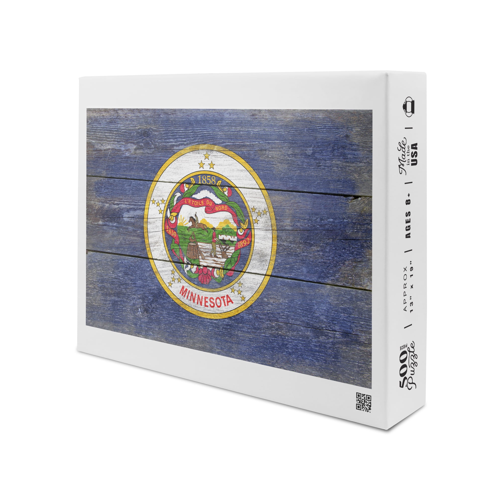 Rustic Minnesota State Flag (19x27 inches, Premium 500 Piece Jigsaw ...