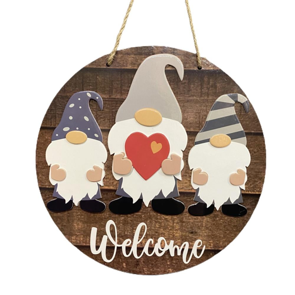 CSCHome Wooden Welcome Sign, Wall Sign Hanging Welcome Door Sign ...