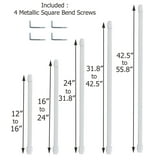 Evideco Adjustable Flat Sash Curtain Single Rod (Set of 2) - Walmart.com