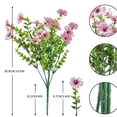 2 Pieces Outdoor Patio Simulation Flower Bouquet, Lifelike Faux Floral ...