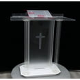 INTBUYING Acrylic Clear Speech Lectern Church Podium for Weddings ...