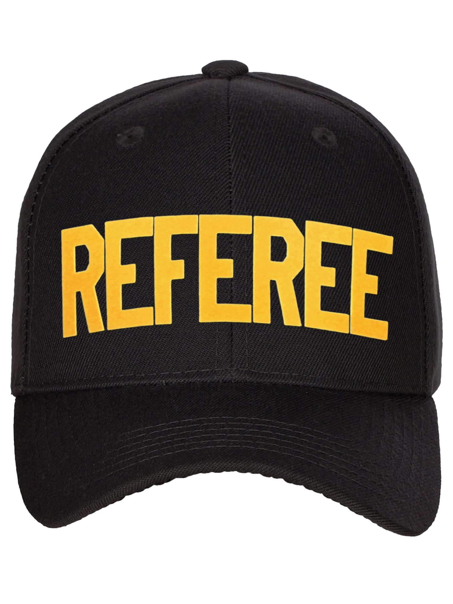 Sport Classic Baseball Hat Custom Referee Letters Structured Cap, Black ...