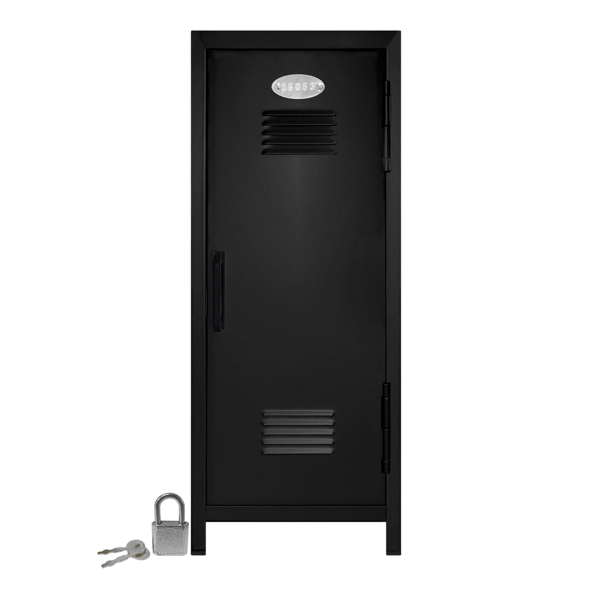 Metal Mini Locker with Lock and Key Black -10.75" Tall - Walmart.com