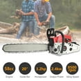 YNCE 58CC 20 Inch 2-Cycle Gas Powered Chainsaw, 8500r/min 3 HP Chainsaw ...