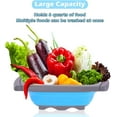 WSNIJFU Collapsible Colander Strainer, 6 Quart Over Sink Food Drainer ...