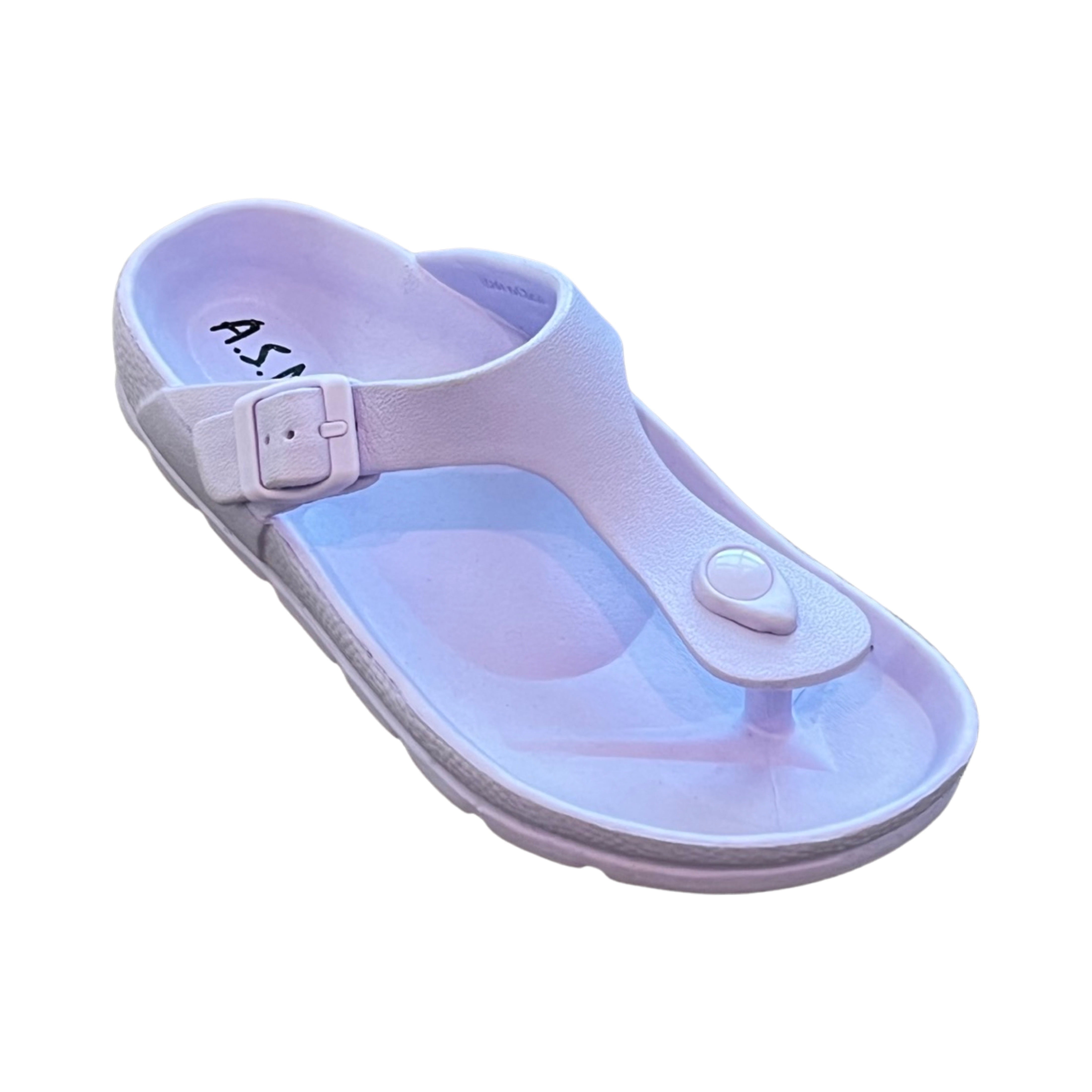 Andrew By Andrew Stevens Women’s Comfort Slide Thong Buckle EVA Flat ...
