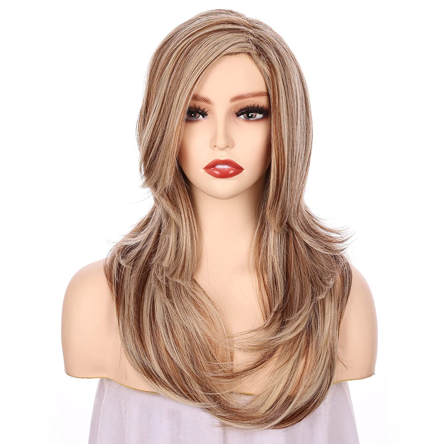 OneDor Full Head Beautiful Long Curly Wave Stunning Wig Charming Curly ...