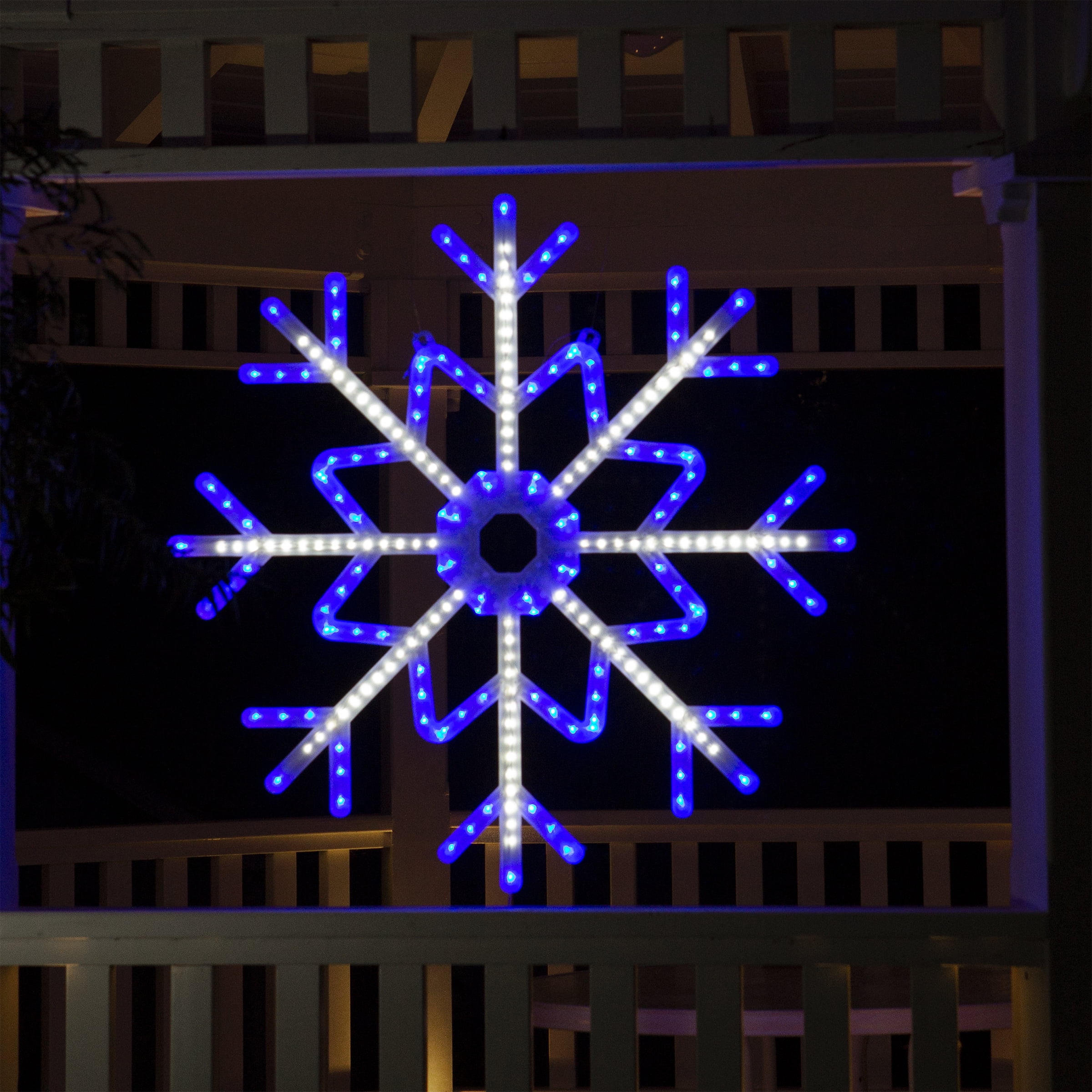 Alpine Corporation 39" Plastic Hanging Light-Up Snowflake Holiday ...