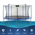Machrus Upper Bounce 15 Foot Round Outdoor Trampoline with Safety ...
