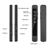 AMERTEER Wireless Presenter, RF 2.4GHz Presentation Remote Rechargeable with Laser Pointer ...