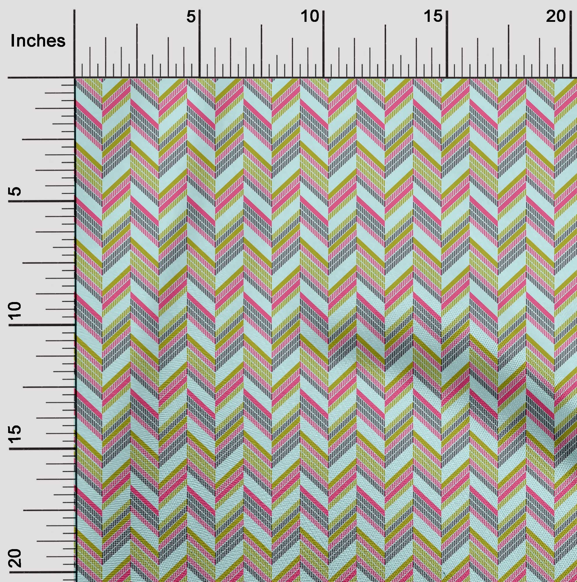 oneOone Cotton Silk Fabric Herringbone Geometric Fabric Prints By Yard ...