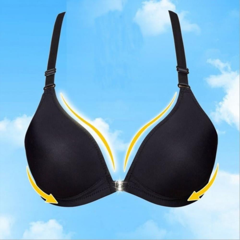 Deepwonder Push Up Bra For Women Wire Free Bralette Padded Solid Color ...
