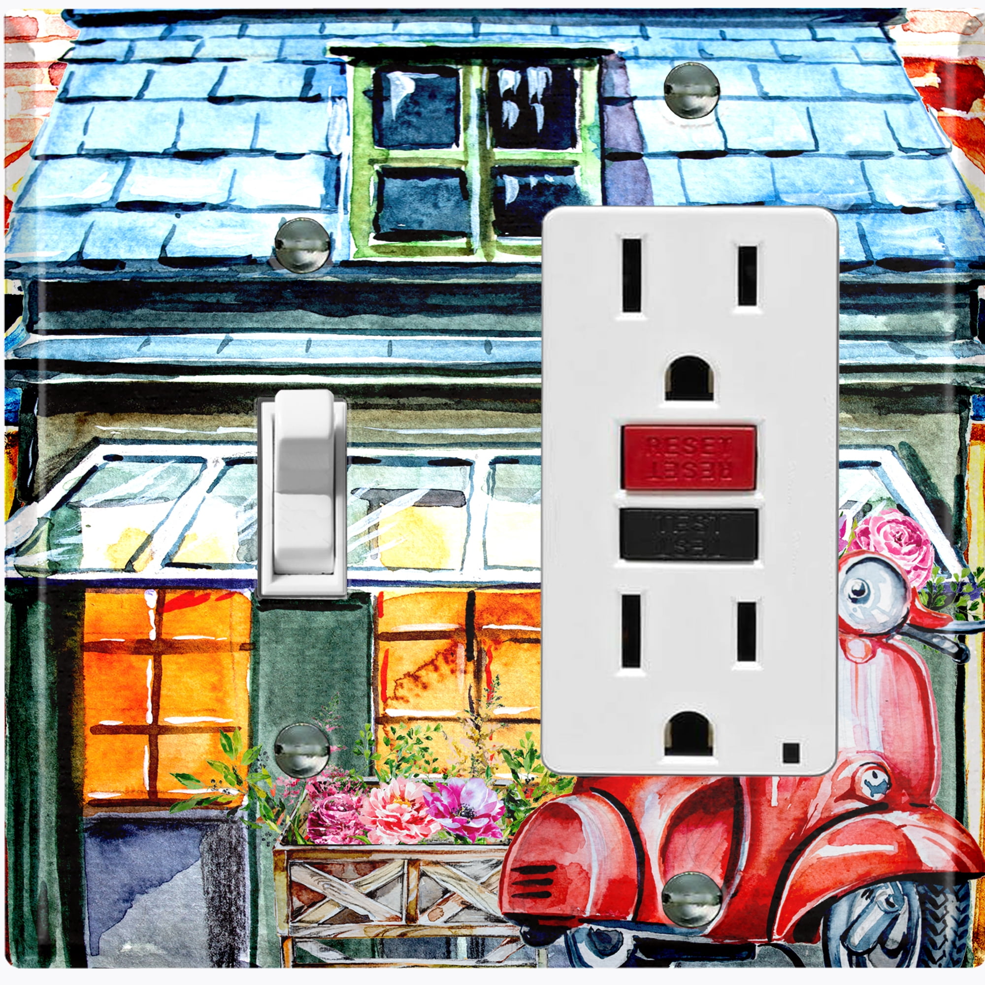 Metal Light Switch Wall Plate Outlet Cover (Coffee Mocha Espresso Shop ...