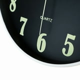 JoFomp 12 Inch Night Light Wall Clock, Silent Quartz, Battery Operated ...