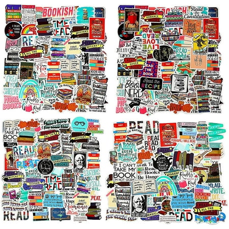 100 Pieces Reading Stickers Waterproof I Love Reading Stickers Vinyl ...