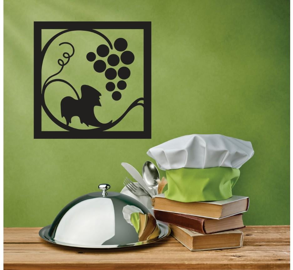 Custom Wall Decal Vinyl Sticker : Grapes Vine Fruit Kitchen Image ...
