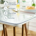 Visland Clear Table Cover Protector, Desk Cover Plastic Table Protector ...