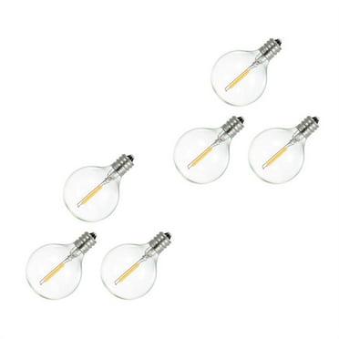 6Pcs G40 Led Replacement Light Bulbs, E12 Screw Base Shatterproof LED ...