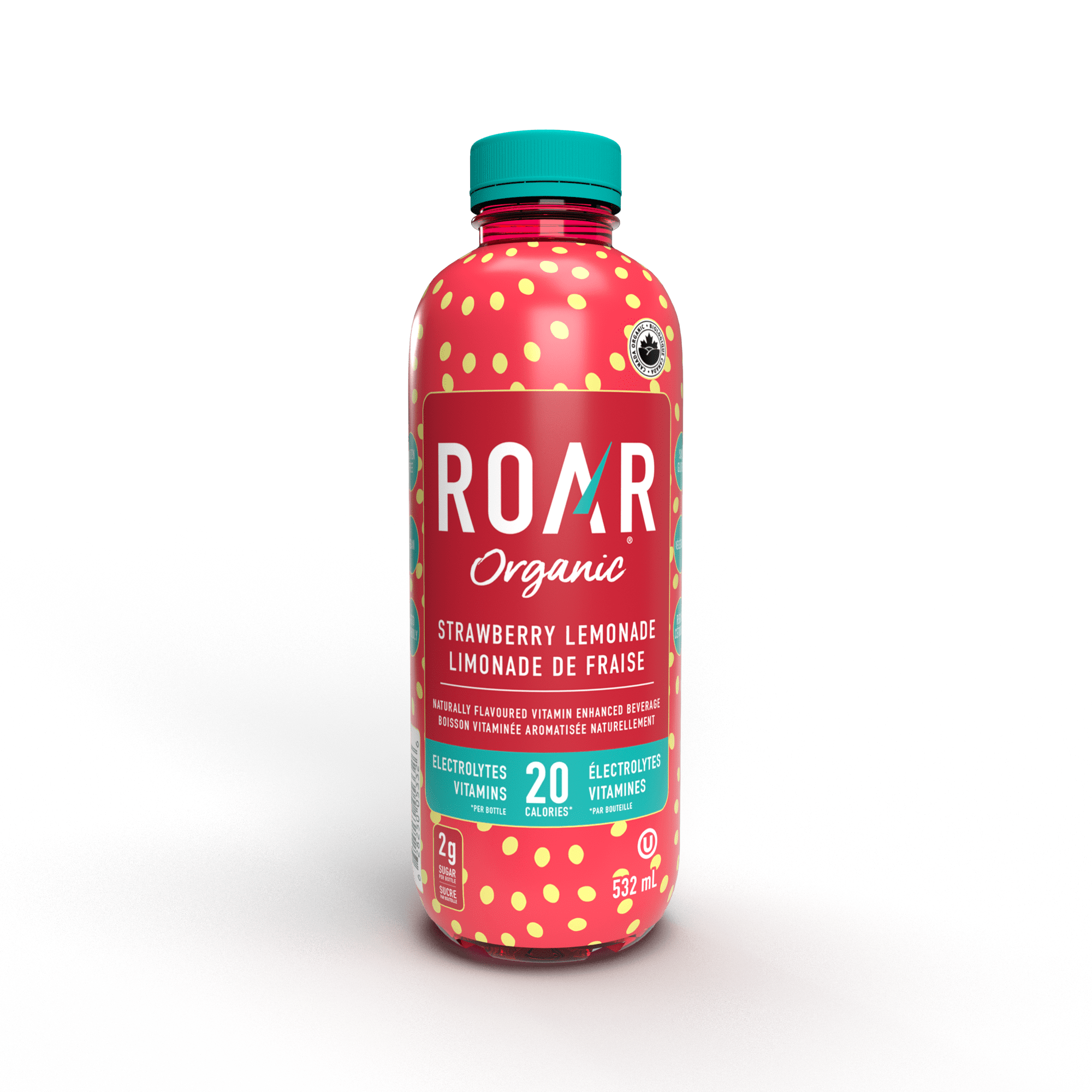 Click here for Roar Organic Strawberry Lemonade 532ml prices