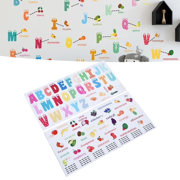 Calcomanías 2pcs Pegatinas de Pared de Alfabeto Ingleses Material de ...