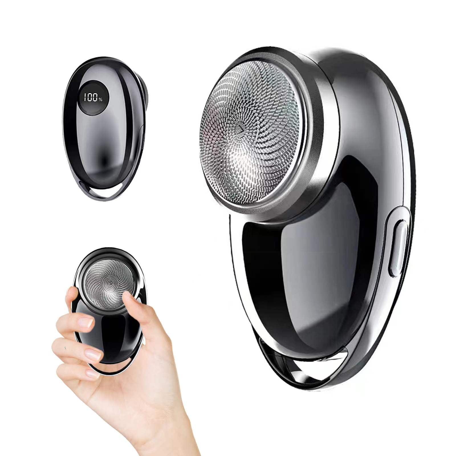 IQGVEB Mini Electric Shaver for Men with Display, Rechargeable and ...
