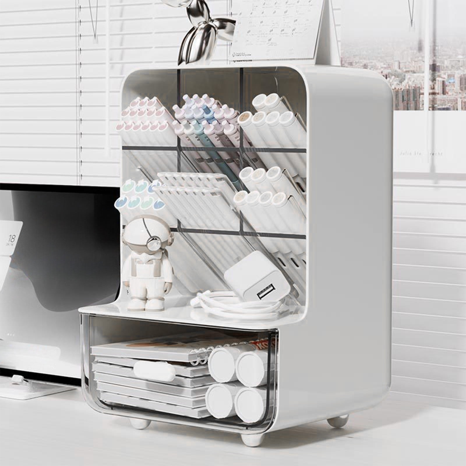 Click here for Eqwljwe Plastic Desk Storage Box Desktop Drawers m... prices