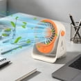 BSJJY Orange Desktop Small Fan, Plug-in Design, Quiet, Speed Adjustable ...