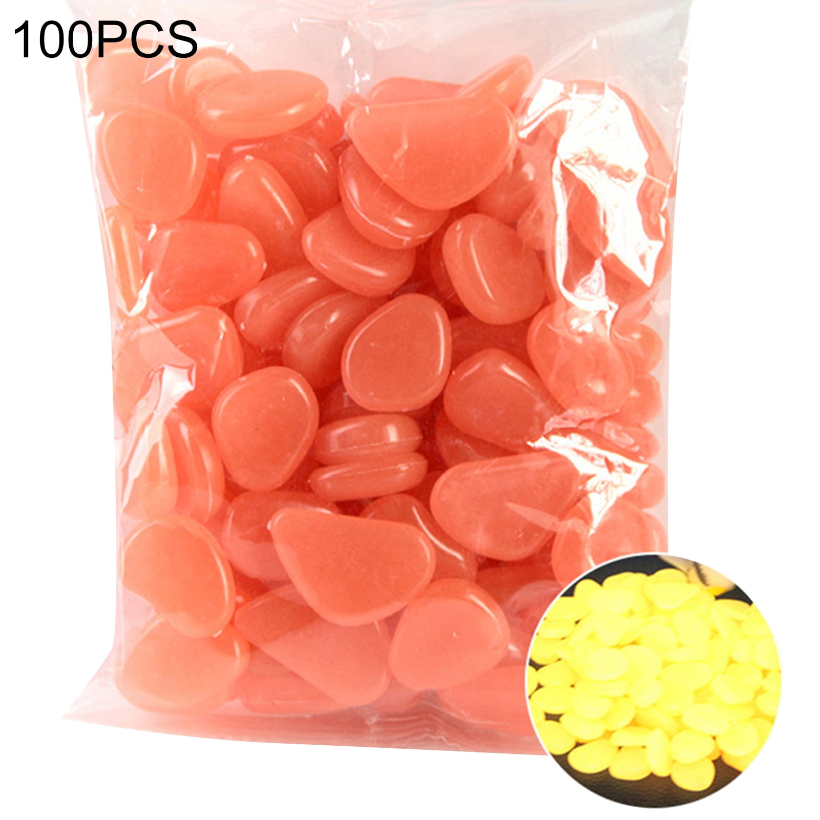 Yoone 100Pcs Aquarium Stones Luminous Multifunctional Resin Realistic ...