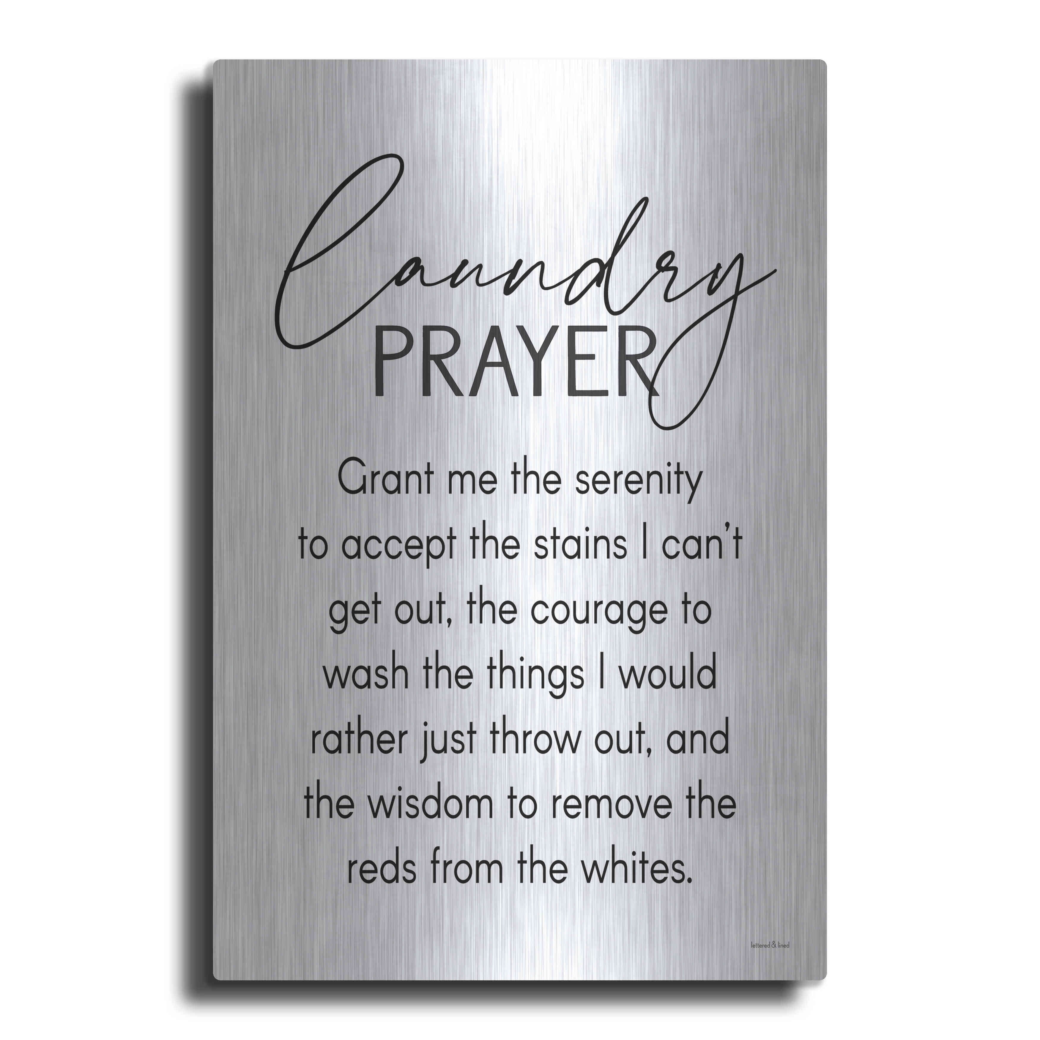 Luxe Metal Art 'Laundry Prayer' by lettered & lined, Metal Wall Art, 12 ...