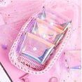 2 Pcs Holographic Mini Coin Purse Pouch Wallets Transparent Change ...