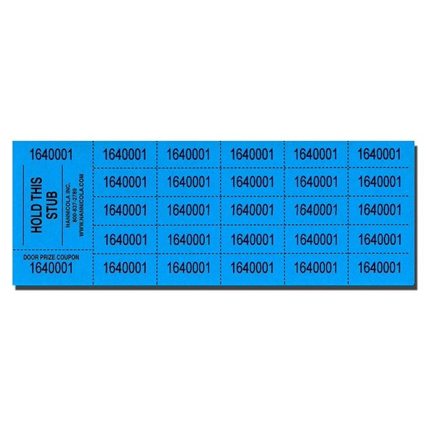 Auction Tickets - 500 Sheets (Blue) - Walmart.com