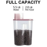 GreenJoy Plastic Food Containers for Cat Dog Food, Airtight, 2 Pack 2 ...