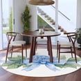 Hydrangea Spring Round Area Rug 6 FT, Non Slip Bedroom Rugs, Idyllic ...