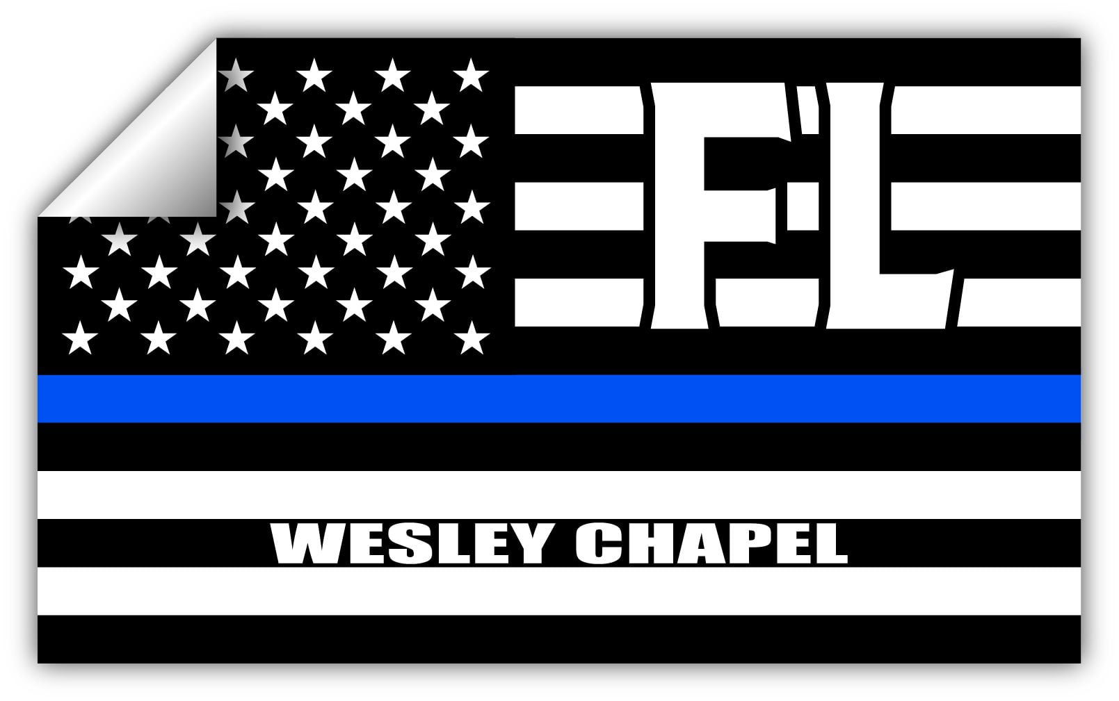 Wesley Chapel FL Florida Pasco County Thin Blue Line Stealthy USA Flag ...