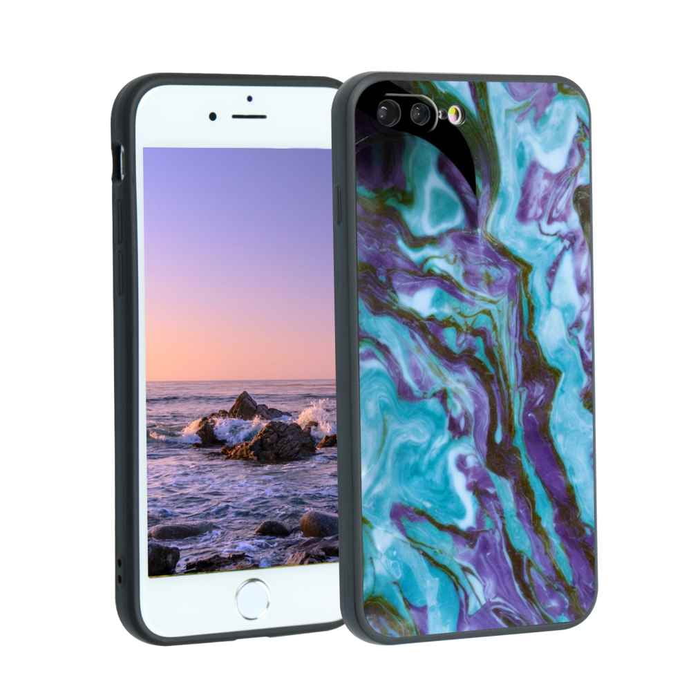 Compatible with iPhone 8 Plus Phone Case, Marble-Protective-122 Case ...