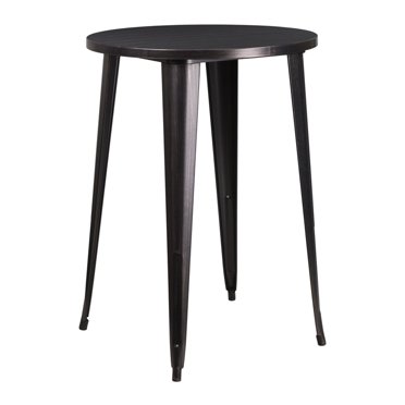 Metal Retro Round Table Red Coral and White - Walmart.com
