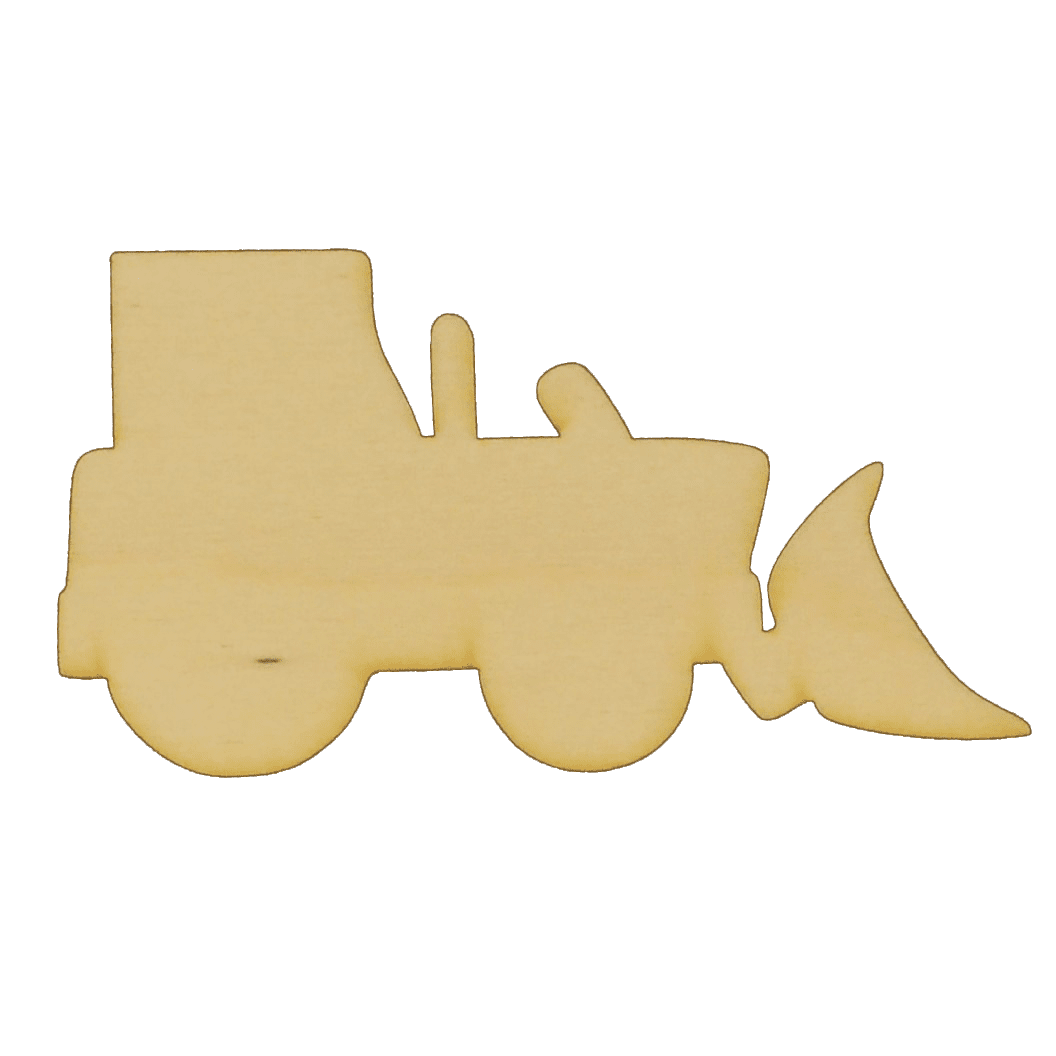 Unfinished Bulldozer #2 Wood Cutout (1/8" Thickness, Large 12" x 6.5 ...