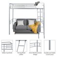 Gymax Twin Size Metal Loft Bed Frame Single High Loft Bed W/Ladder ...