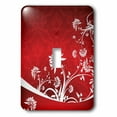 Elegant Silvery White Floral Design on Red Gradient Damask Flower ...