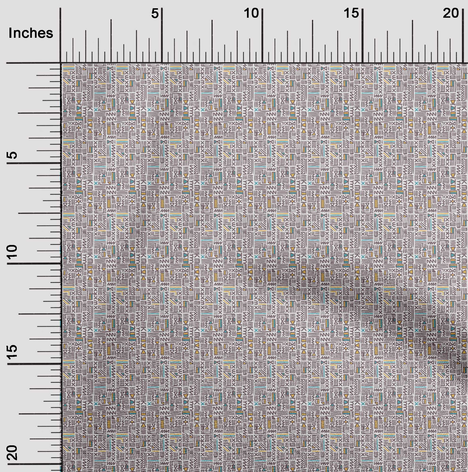 oneOone Silk Tabby Fabric Shapes Geometric Printed Fabric 1 Yard 42 ...