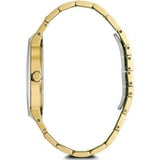 Bulova Men's Modern Gold Tone Dial Yellow Gold Steel Bracelet Diamond ...