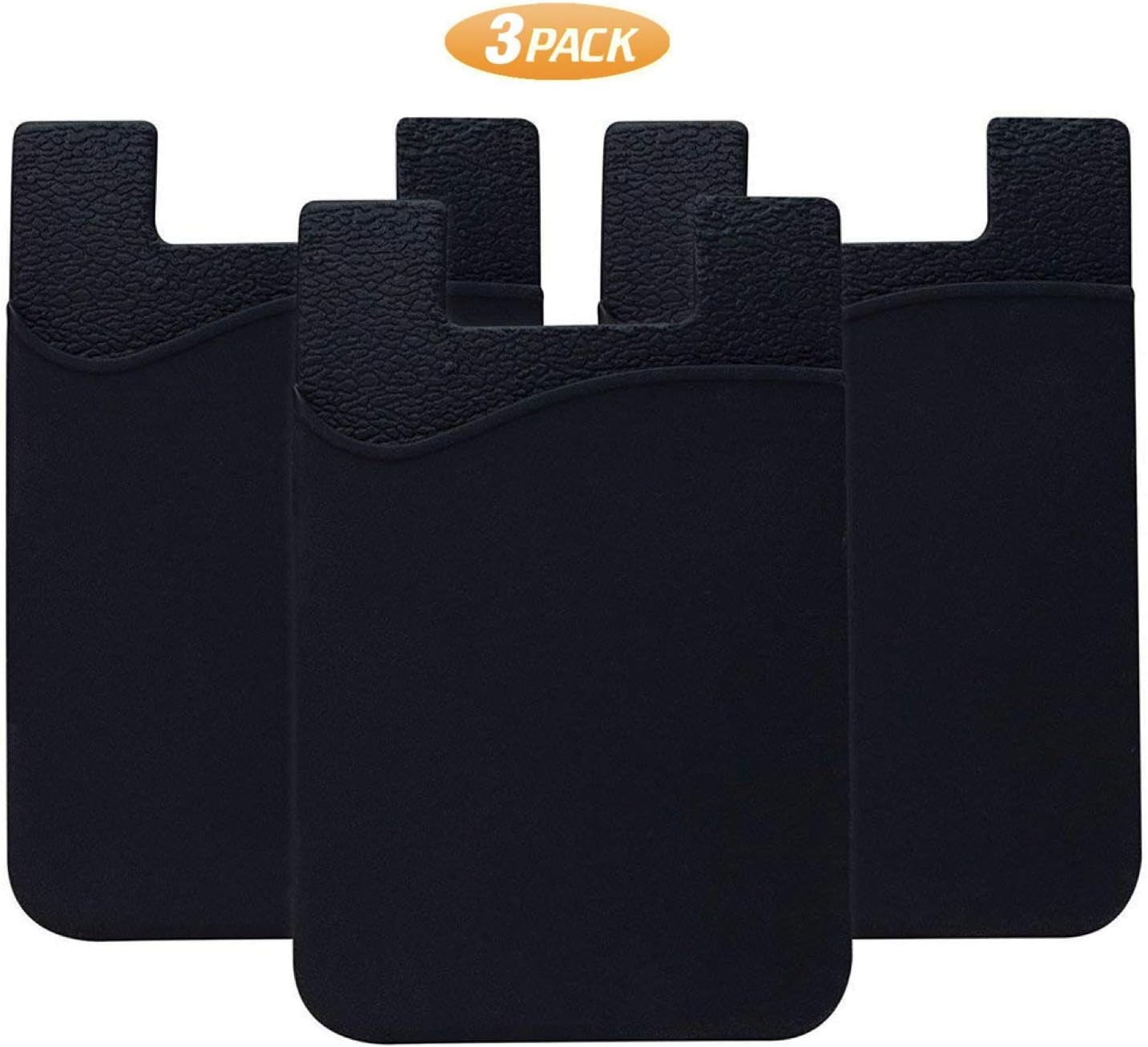 Adhesive Cell Phone Card Wallet for Back of Phone Case. Silicone Stick ...