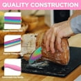 HAUSHOF 5 Piece Rainbow Kitchen Knife Set with Block, Titanium Coated ...