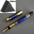 1pc Fountain Pen+50pcs Ink Bag, 0.5mm Sharp Tip, Artistic Calligraphy ...