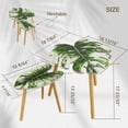 BAMEOS Monstera Leaf Nesting Tables Set of 2, Small Side Tables f Set ...