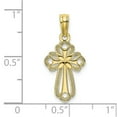 FB Jewels 10K Yellow Gold Cross Inside Cross Cut Out Pendant - Walmart.com