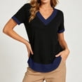 AherBiu Plus Size Tops for Women Summer Casual Loose Fitted V Neck ...