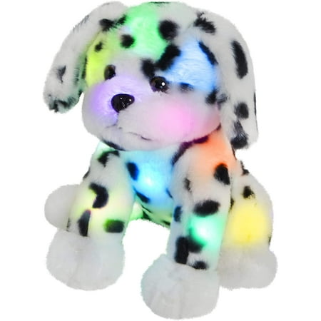 Light up Stuffed Puppy Dog Soft Plush Dalmatian Toy LED Stuffed Animals ...