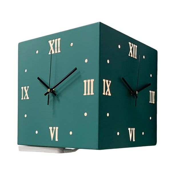 Double Sided Corne Wall Clock Wall Clock 10.2 inch Creative Indoor ...