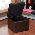 Joveco Square Storage Ottoman Cube Footrest Stool Coffee Table for the ...